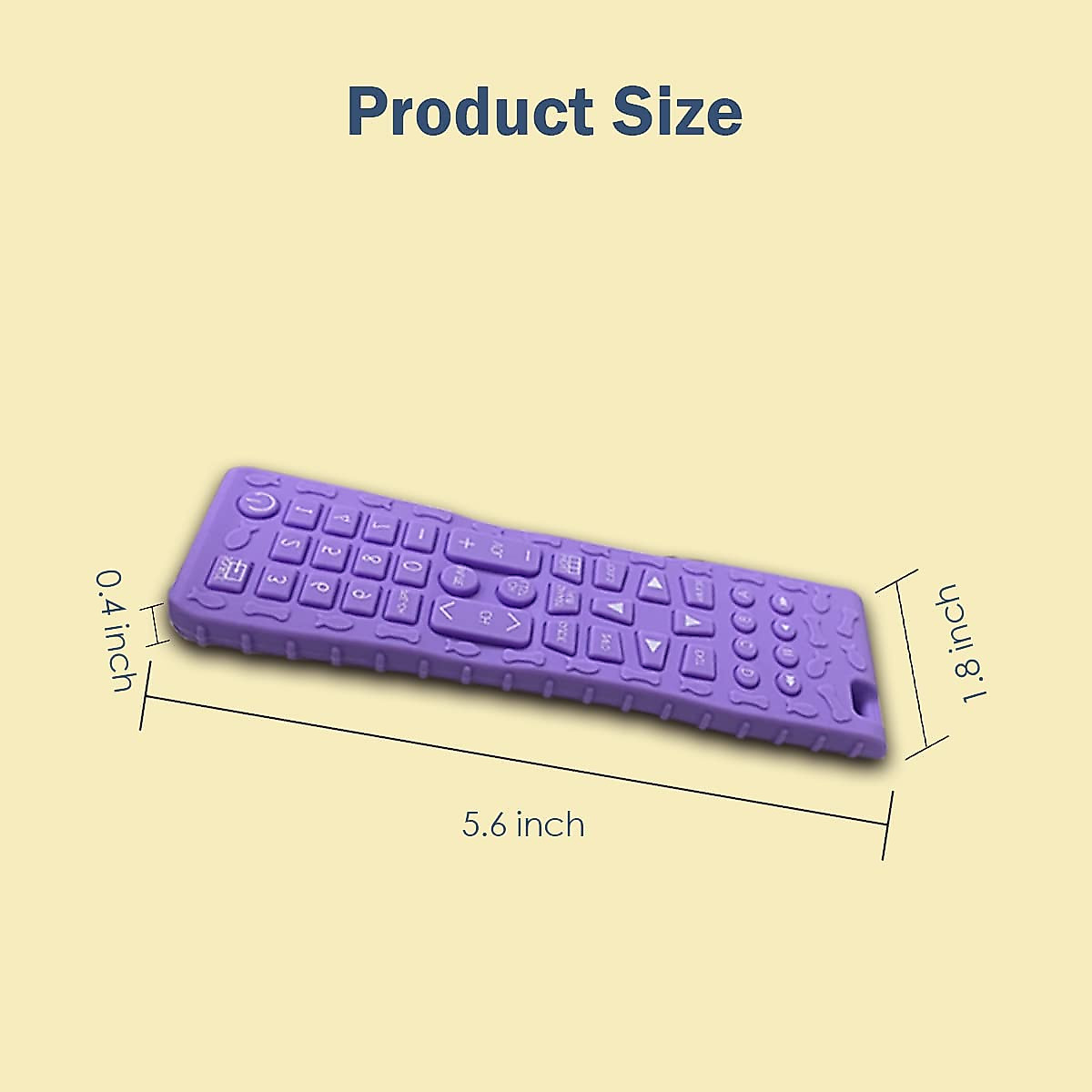 2PCS Baby Soft Silicone Teething Toys, Baby Chew Teether with Texture, Early Educational TV Remote Control Style Toy to Learning Shape, Color and Sensory Development for 3 Months+ Toddlers