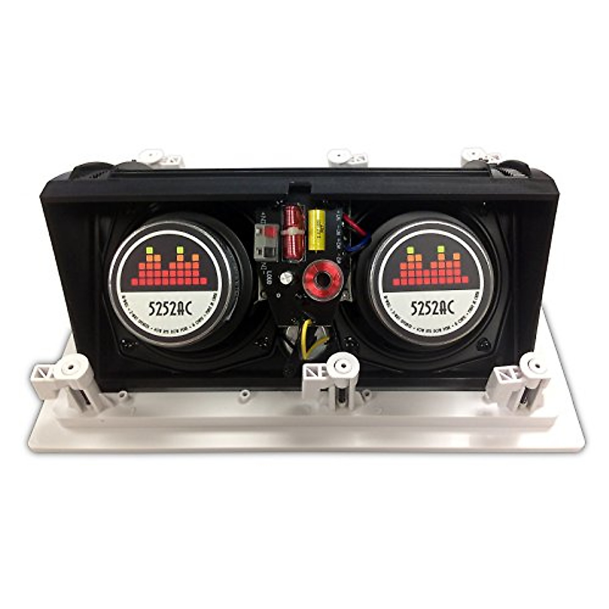 5252AC Silver Ticket in-Ceiling Speaker with Pivoting Full Speaker Adjustable Angle Woofers and Tweeter (Dual 5.25 Inch in-Ceiling Center Channel) Ceiling ONLY