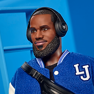 Barbie Signature Lebron James Kenbassadors Doll Collectible with Varsity Bomber Jacket Outfit & Accessories Including Headphones, Sunglasses, & More