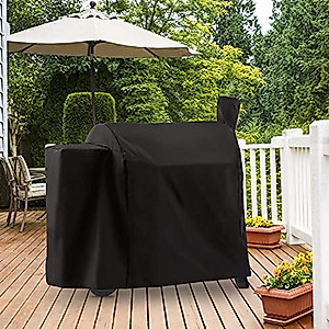 Arcedo Pellet Grill Cover Compatible for Traeger 34, Z Grill 450 600 700, Pit Boss 820, Green Mountain, Waterproof Outdoor Full Length Smoker Cover, Fade Resistant BBQ Cover