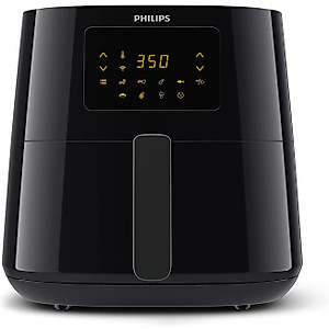 Philips Essential Connected XL 2.65lb/6.2L Capacity Digital Airfryer with Rapid Air Technology, Wi-Fi Connected (HomeID App), Alexa Compatible, Black- HD9280/91, Compact