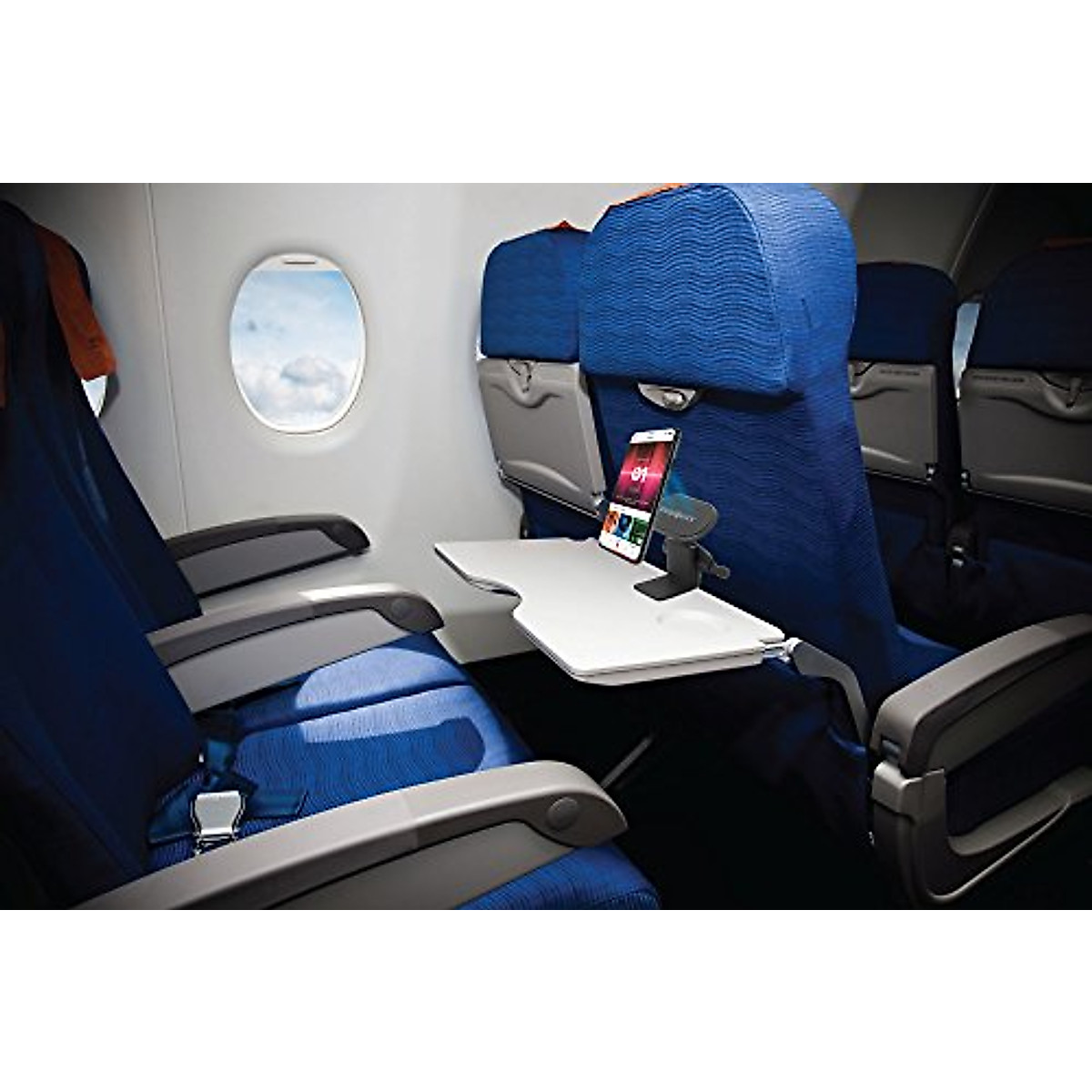 ChargeWorx Airplane Magnetic Phone Mount & Tablet Mount | Universal In Flight Airplane Phone Holder Mount | 360 Degree Rotation Tablet Holder for Airplane | Tray Table Viewing for Smartphones, Tablets