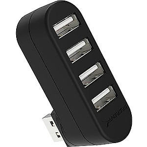 SABRENT 4 Port USB 2.0 Hub [90°/180° Degree Rotatable] (HB-UMN4)
