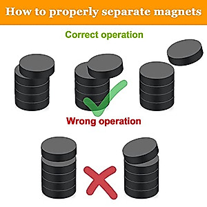 MIN CI 100Pack Magnets for Crafts, 18 x 5mm Black Circle Ceramic Industrial Magnets, Small Round Disc Crafts Magnets, for DIY Refrigerator Science Projects Whiteboard School, Strong Ferrite Magnets