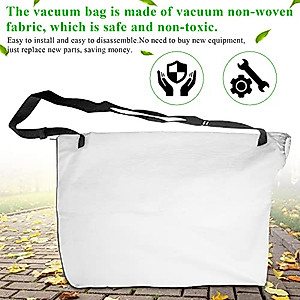 530095564 Blower Leaf Vacuum Bag - for Husqvarna Craftsman Poulan Pro Poulan Weed Eater Roper Sears Rally EHP & Yard Pro 530095599 Leaf Vacuum Bags Bottom Zippered Design- 2 Pack