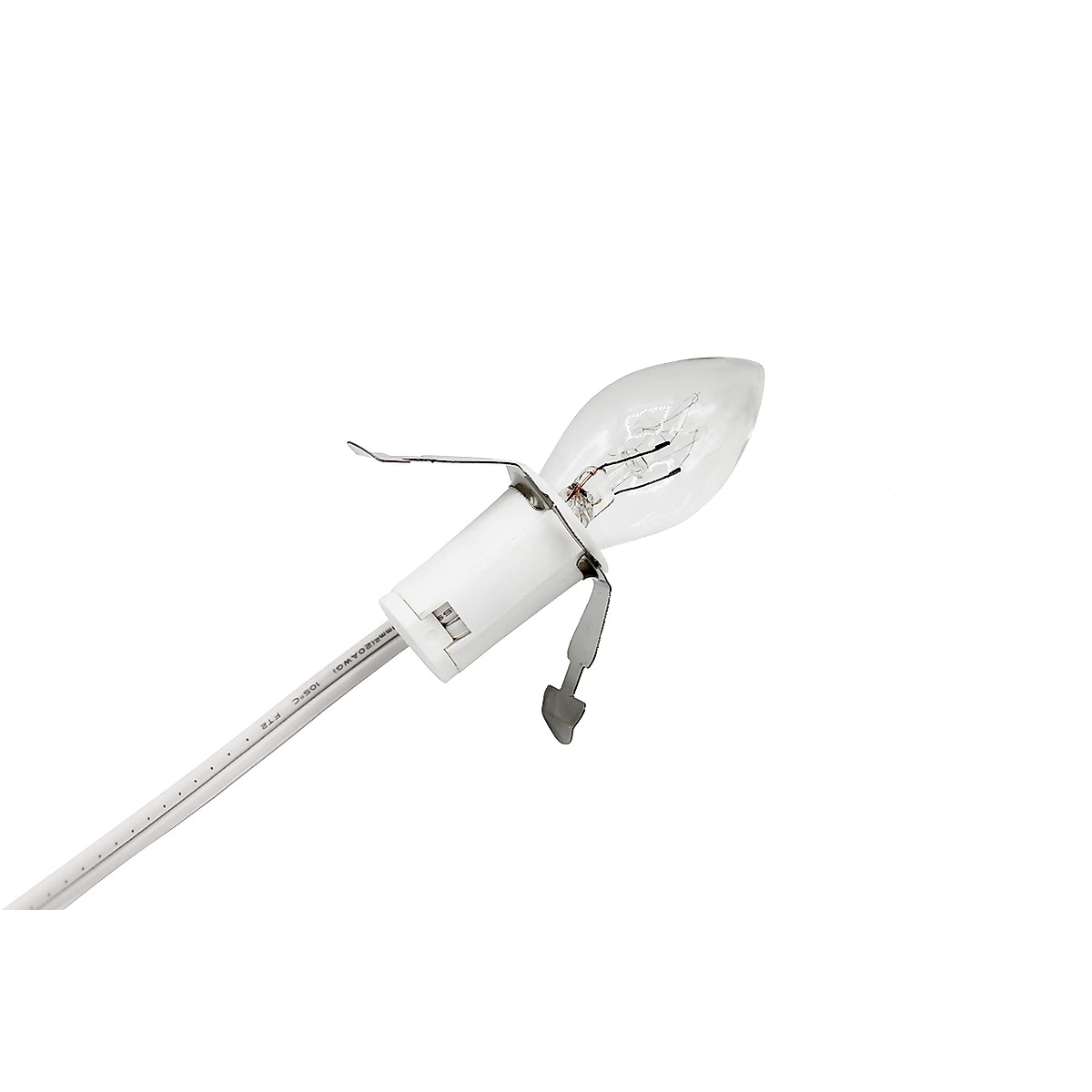 Creative Hobbies Single Light Replacement Clip in Lamp Cord for Christmas Village House Includes Clear Incandescent Light Bulb