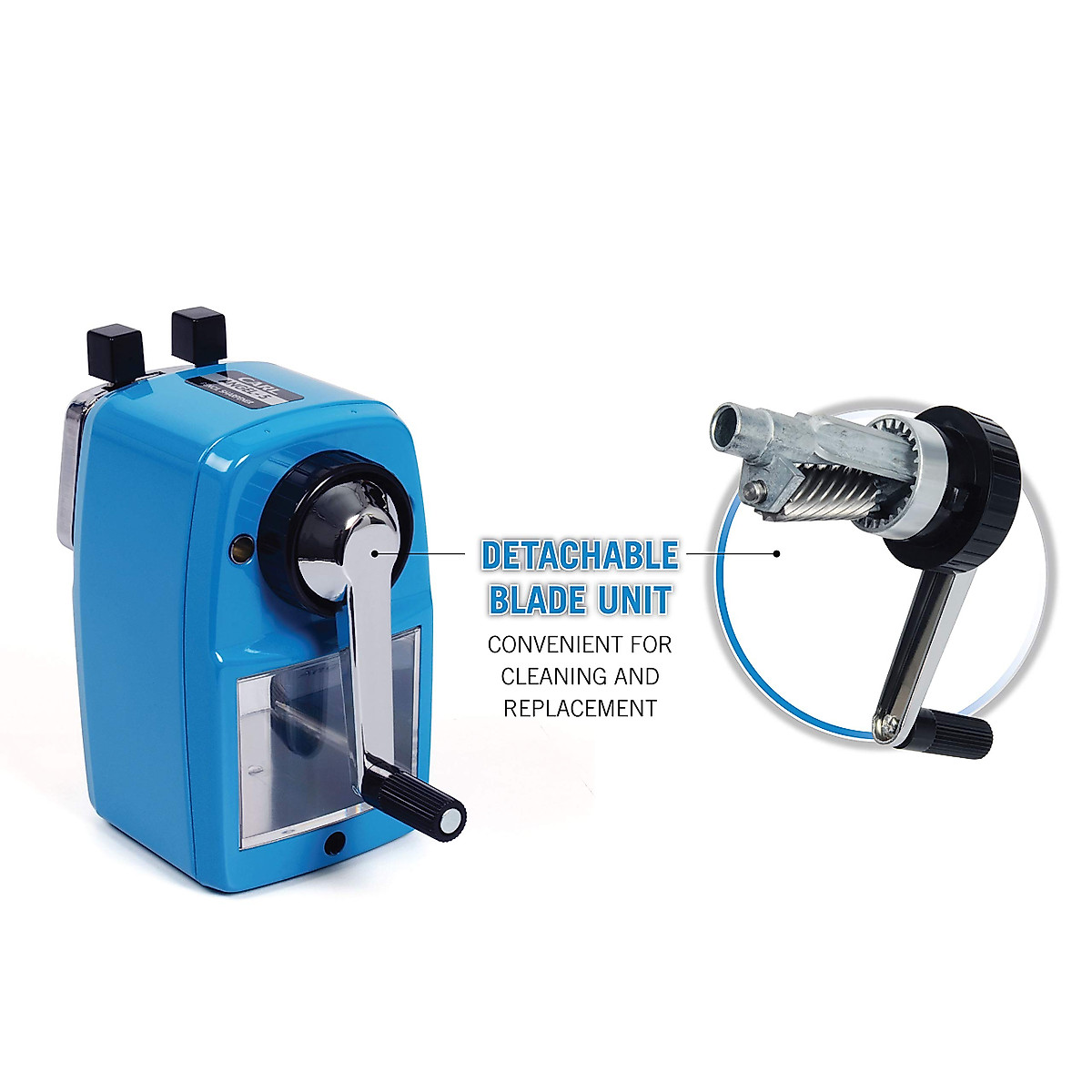 CARL Angel-5 Pencil Sharpener, Blue