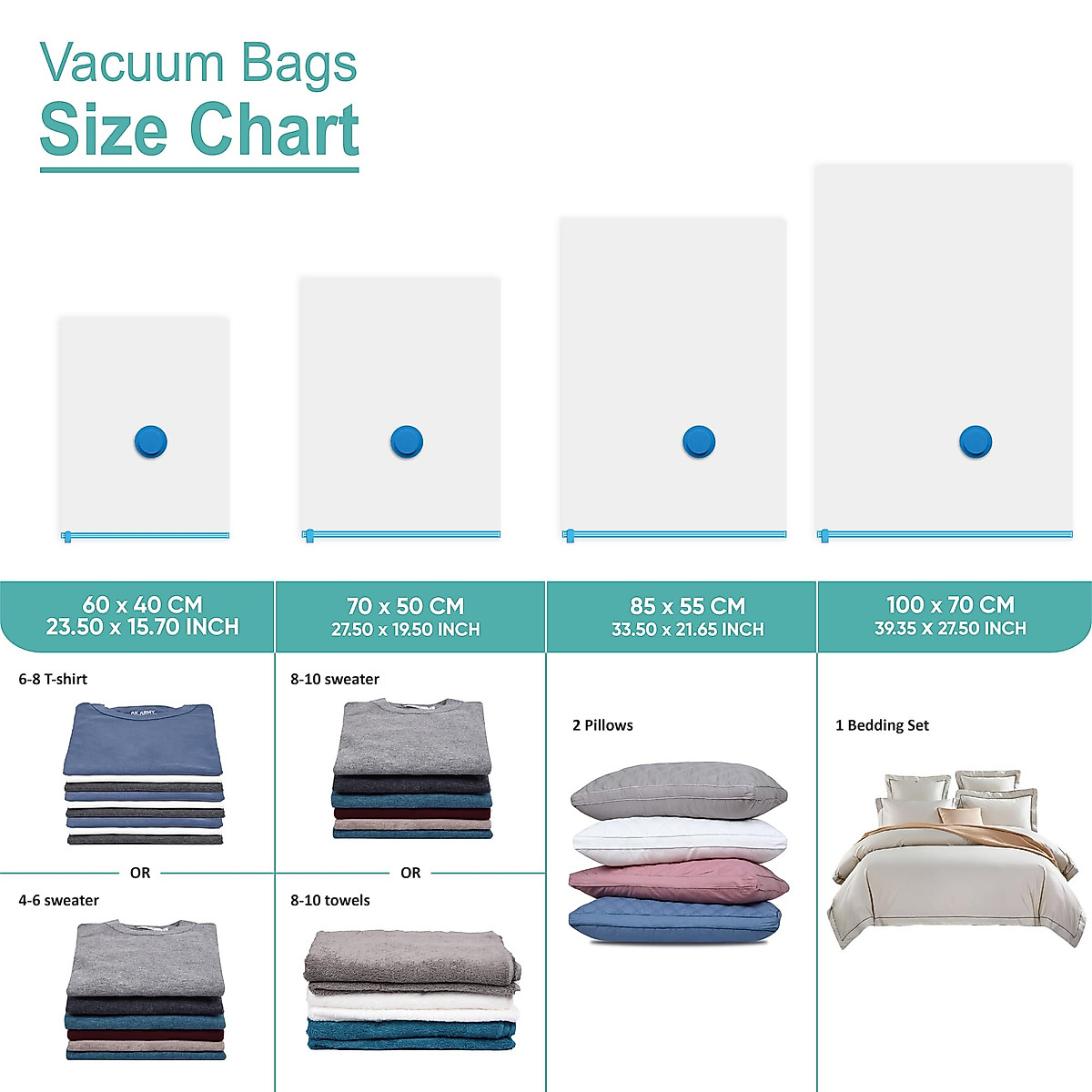 30 Vacuum Storage Bags with Electric Pump, Vacuum Sealed Storage Bags (5Jumbo/5Large/10Medium/10Small), Space Saver Vacuum Seal Bags for Clothing, Comforters, Pillows, Towel, Blanket Storage, Bedding