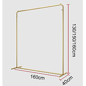 Iron Shelf Garment Rail,European Clothes Rail,Shopping Malls Family, Solid/Golden / 130cm