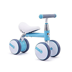 Baby Balance Bike Riding Toys for Toddler Baby Balance Bike Walker 4 Wheels No Pedal Bicycle to Exercise Standing and Running Birthday Gift for 18-36 Months Boys Girls (Blue)