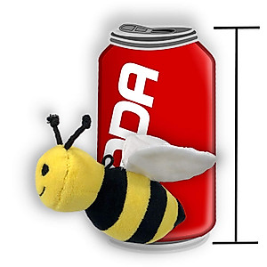 Set of 5 Realistic-Looking Toy Plush Soft Stuffed 5" Honey Bees with Crinkle Wings