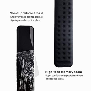 Keyboard Wrist Rest Gaming Tenkeyless Memory Foam Hand Palm Rest Wrist Rest Support for Office, Computer, Laptop, Mac Typing and Wrist Pain Relief and Repair (14.2 inch, Black)
