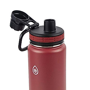 ThermoFlask Double Wall Vacuum Insulated Stainless Steel Water Bottle, 24 Ounce, 2-Pack, FireCracker/Shadow