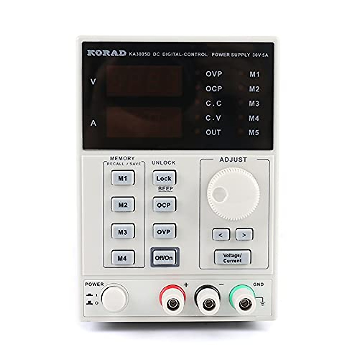 DC Power Supply Variable KA3005D Programmable High Accuracy Adjustable Digital Laboratory Power Supply DC Power Supply 30V 5A 4Ps MA 110V Or 220V with LCD Display (Power Source Standard : 220V)