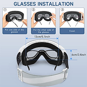 findway Ski Goggles Pro for Women & Men-100% UV 400 Protection-Interchangeable Lens,Anti Fog Over Glasses Snowboard Goggles