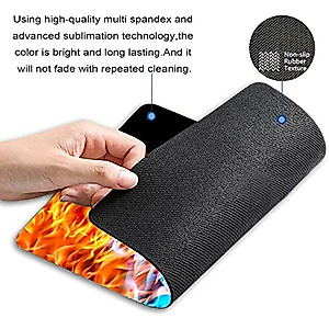 Mouse Pad, Rectangle Abstract Blue and Red Fiery Dragons Anti-Slip Rubber Mousepad for Gaming Office Laptop Computer PC Men Women Kids, Cute Custom Pattern 9.5"x7.9"x0.12" Inch