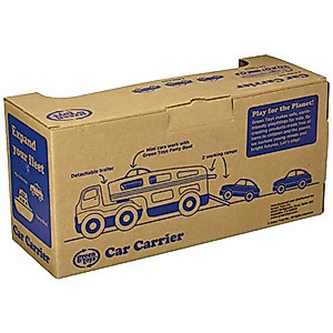 Green Toys Car Carrier, Blue CB - Pretend Play, Motor Skills, Kids Toy Vehicles. No BPA, phthalates, PVC. Dishwasher Safe, Recycled Plastic, Made in USA.
