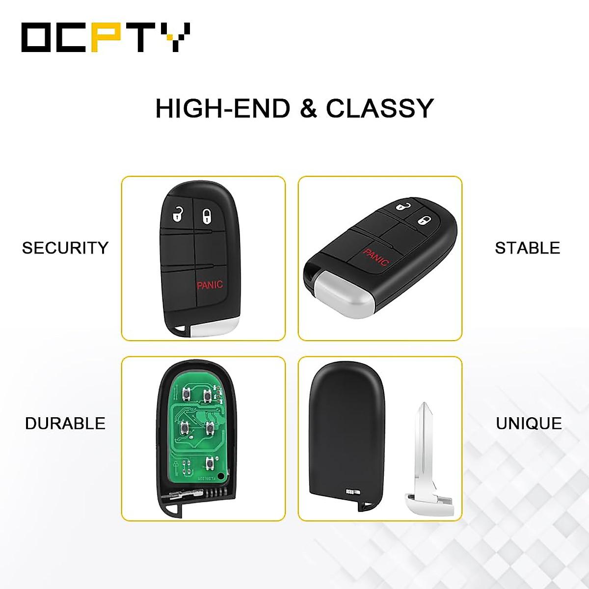 OCPTY Replacement 2Pcs Remotes Key Fob for Dodge Journey for Dodge Durango for Dodge Dart 2011-2019 M3N40821302