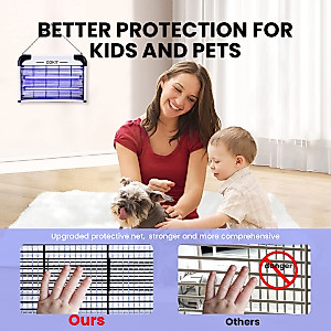 COKIT Bug Zapper Indoor, Powerful 20W Electric Indoor Insect Killer, Bug Zapper, Fly Zapper, Mosquito Killer for Home Kitchen Garage Patio, 2 Extra Replacement Bulbs (with Bug Collection Tray)