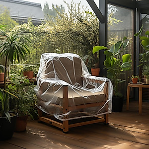 IndigoTempest9 Outdoor Swivel Lounge Chair Cover 2 Pack, Waterproof Heavy Duty Outdoor Chair Covers, Patio Rocking Chair Covers for Outdoor Furniture, (39" L x 37" W x 38" H), Clear PVC