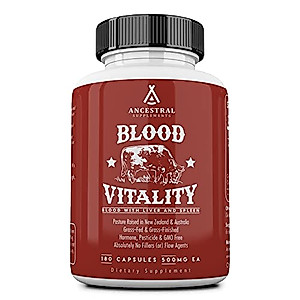 Ancestral Supplements Blood Vitality (w/Blood, Liver, Spleen) — Supports Life Blood, Bioavailable Heme Iron, Energy and Exercise Performance