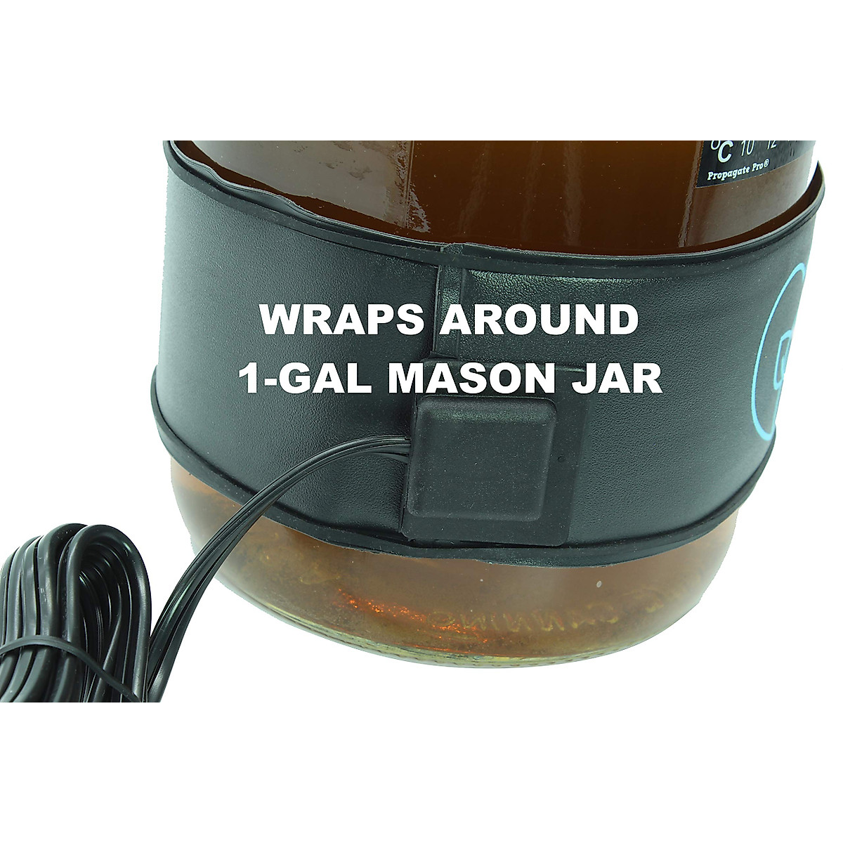 Wrap Around Kombucha Heater Belt | Propagate Pro Brewing and Fermentation Heat Mat Warmer | Keeps Your SCOBY Happy and Productive with Stickon Thermometer