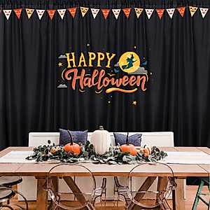 Black Backdrop Curtain for Party Black Background Curtains Rod Pocket Backdrop Drapes Panels Fabric Curtain Backdrop Black Birthday Party Decor for Boys Teens Men,5ft x 10ft, 2 Panels