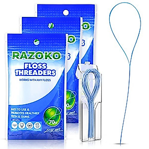 Floss Threaders | for Braces, Bridges, and Implants |210PCS (Pack of 3)