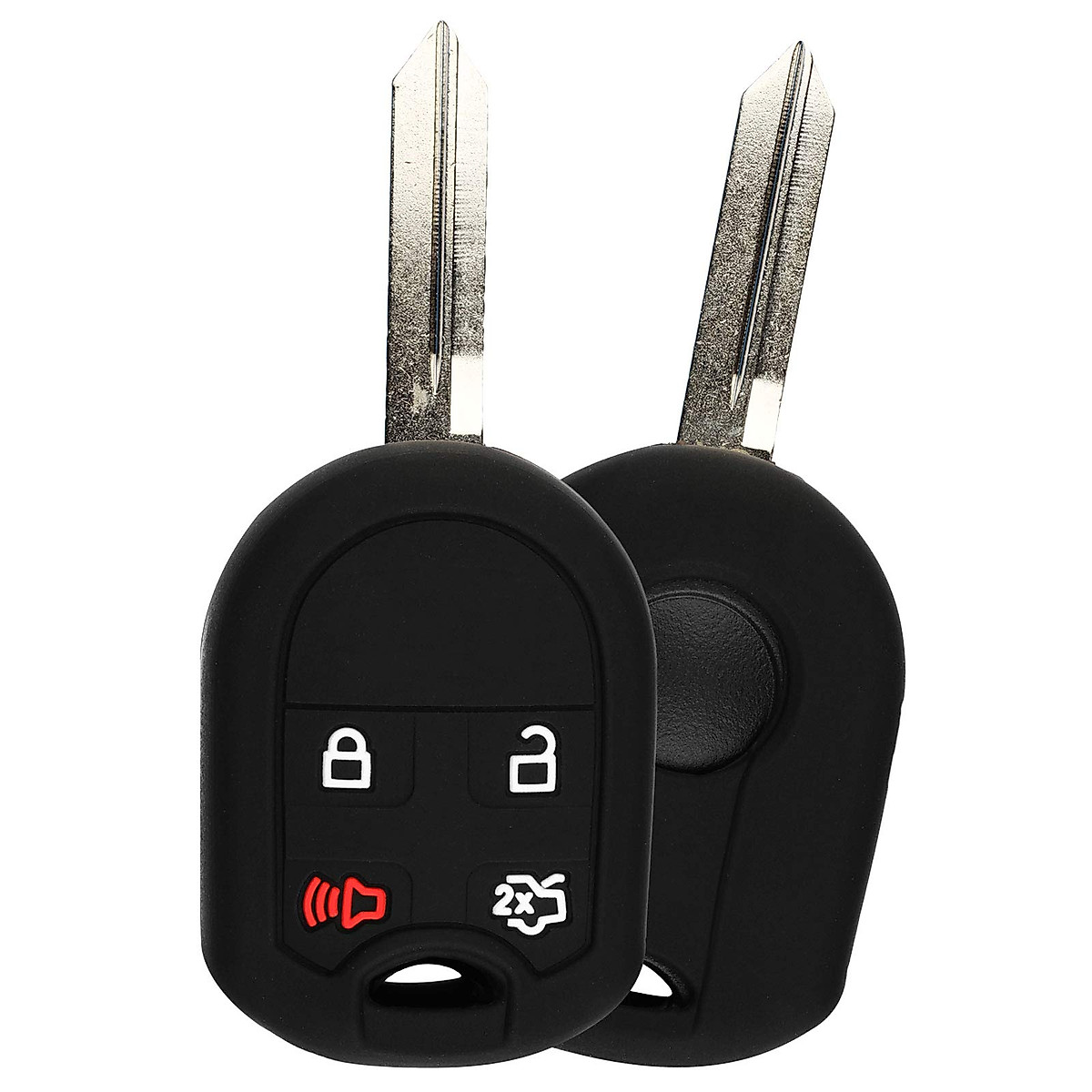 KeyGuardz Keyless Entry Remote Car Key Fob Outer Shell Cover Soft Rubber Protective Case for Ford Lincoln CWTWB1U793