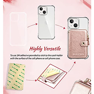 M-Plateau，Card Holder with Zipper Coin Purse,Phone Wallet with Cell Phone Lanyard for Most of Smart Cell Phones (Rose Pink)