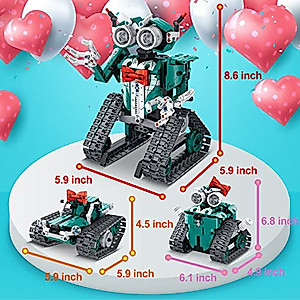 IQKidz Robot Building Toys for Kids - 3 in 1 APP/Remote Control STEM Educational Science Projects, Collectible Robot Family Set, Gift Ideas, for Boys, Girls Age 8 9 10 11 12 + Year Old (440 Pcs)