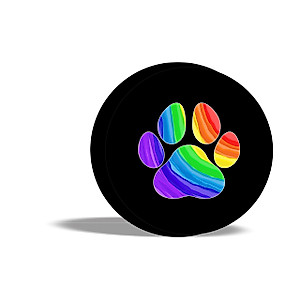 Tire Cover Central Paws Rainbow Spare tire Cover (Custom Made to Your tire Size-See menu)