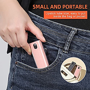 ZERNBER Screen Cleaner, Touch Screen Mist Cleaner, Cell Phone, Laptop and Tablet Screen, 3-in-1 Spray and Microfiber Cloth, Refillable with Water, Alcohol, Sanitizer (Pink -0.35oz)