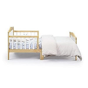 Olive and Opie Twain Toddler Bed in Natural and White