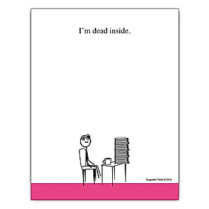 Funny Novelty Gift Notepads - 4-Pack Bundle - I'm Dead Inside, Trying to Act Like a Person, I Understand Nothing, I'd Like to Cancel Today Please