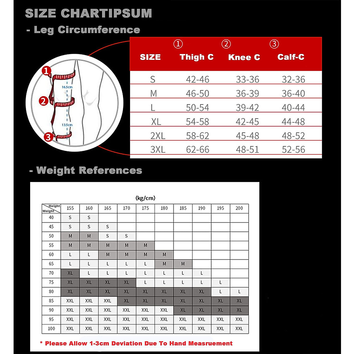 SVDpirit Professional Knee Brace Compression Sleeves(1pc) Full Leg Sleeves For Men Women Patella Gel Pads & Side Stabilizers 1007