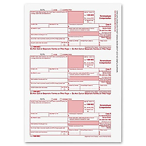 1099 NEC Forms 2022, 1099 NEC Laser Forms IRS Approved Designed for QuickBooks and Accounting Software 2022, 4 Part Tax Forms Kit, 25 Vendor Kit – Total 38 (108) Forms
