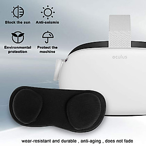 (1 Pack) Seltureone Compatible for Quest 2 VR Lens Protect Cover Dust Proof Cover, Washable Protective Sleeve, Black