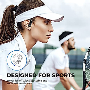 SoundPEATS S5 Wireless Earbuds Over-Ear Hooks Bluetooth Headphones 5.0 in-Ear Stereo Wireless Earphones with Touch Control IPX7 Waterproof for Sports, 12mm Driver, Mono/Stereo Mode, USB-C Charge