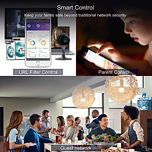 AX1500 WiFi 6 Router AX for Whole Home, Dual Band Wireless Mesh Router with 2 Gigabit Ethernet Ports 802.11ax, OFDMA, MU-MIMO, WDS, Adaptive Qos & Parent Control