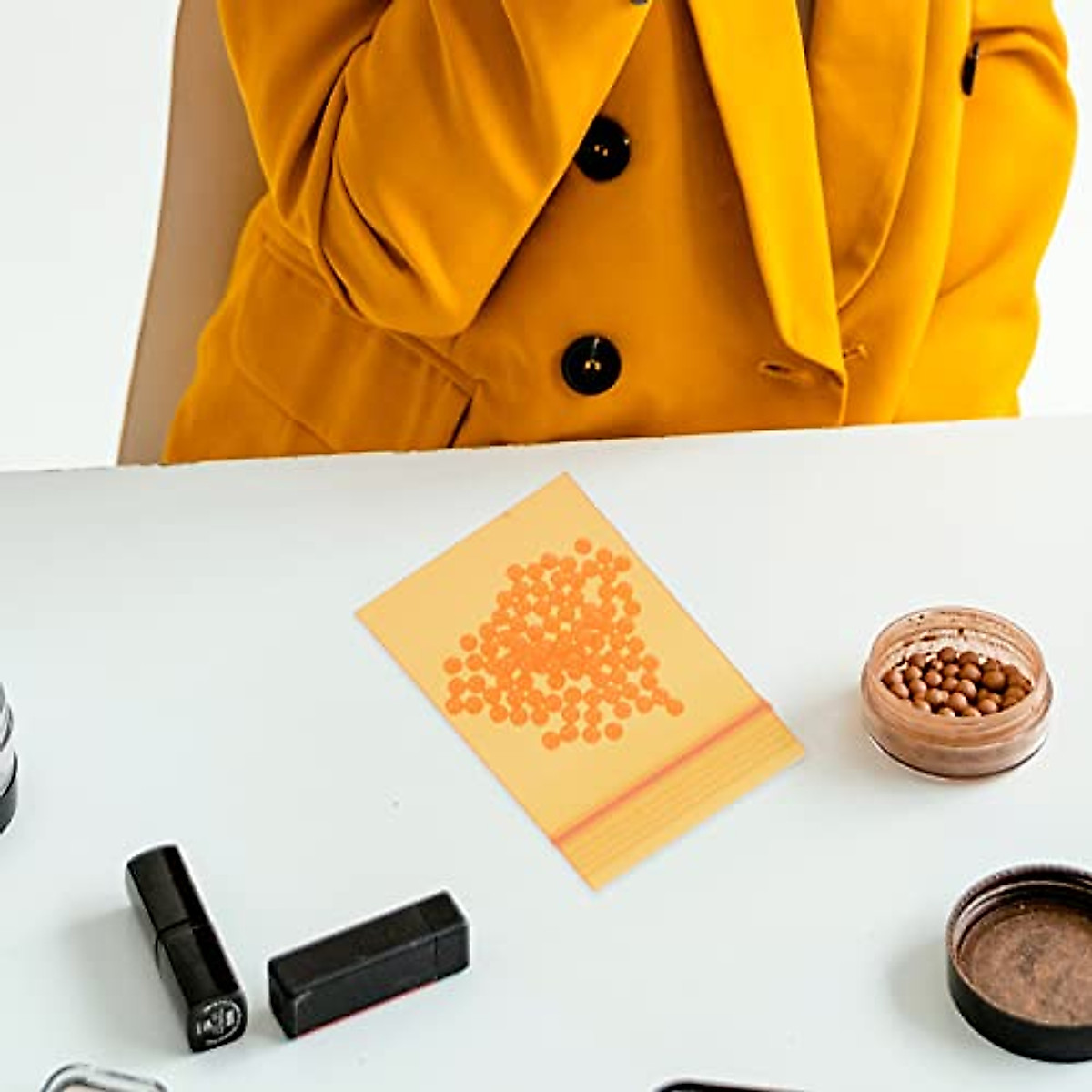 Mini Sealing Bags 500pcs Colored Sealed Bags Small Plastic Pouches Resealable Jewelry Storage Cases Candy Gift Card Zipper Baggies Pill Pouch for Necklace Photos Keys Coins