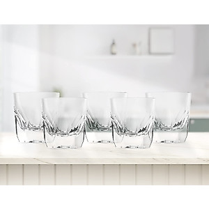 KooK Cortado Glass Set, Double Shot Glasses, For Drinking Espresso, Whiskey Bourbon, Scotch, and juices. Small Liquor Cups, Clear Glassware, Dishwasher Safe, 4 oz, Set of 6