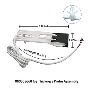000008660 Ice Thickness Probe Assembly Ice Machine Parts for Manitowoc, Ice Thickness Control, Compatible for Indigo Series Ice Machine etc, 10 Years Warranty