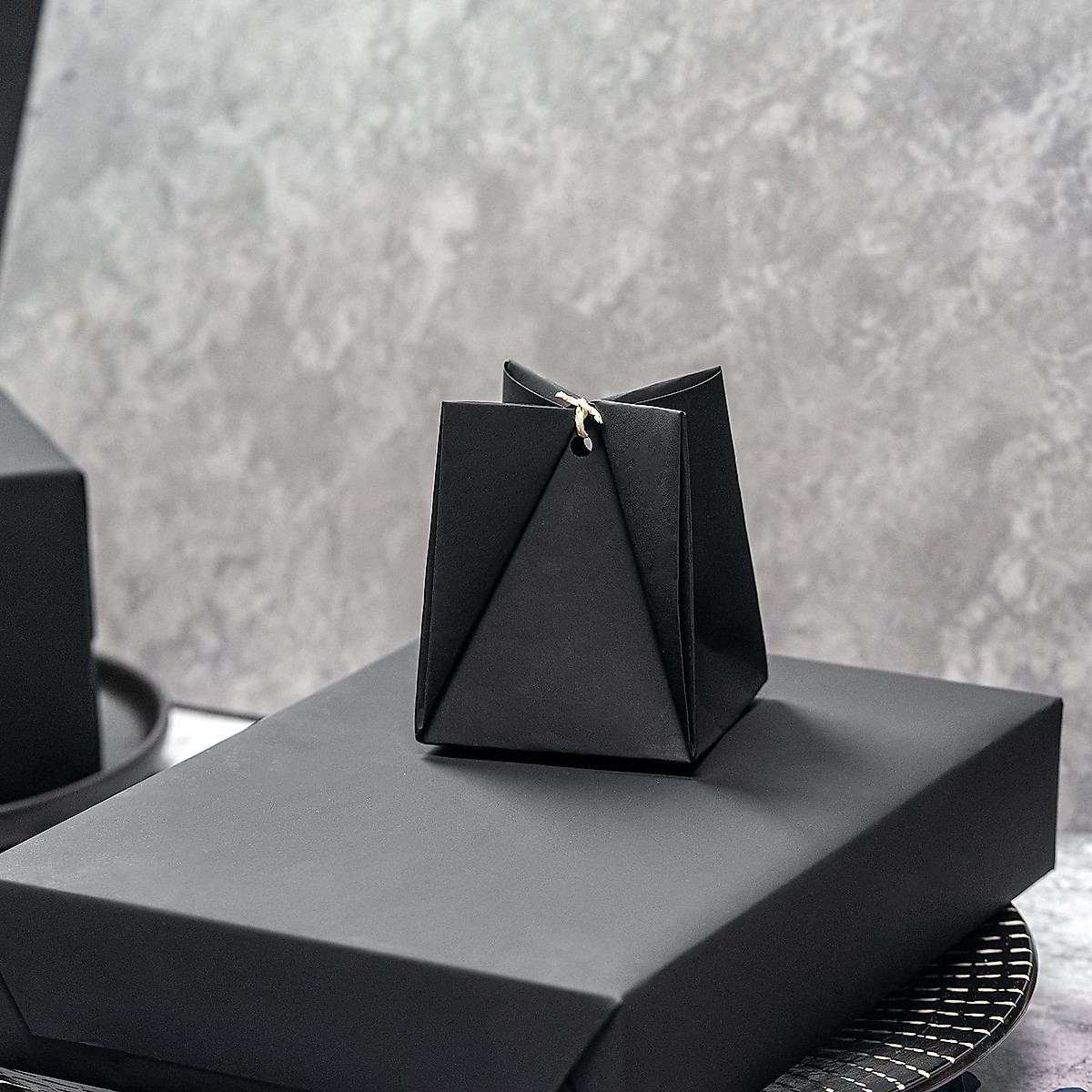 WRAPAHOLIC Black Wrapping Paper Roll - Mini Roll Silky Touch - 17 Inch X 16.5 Feet - Soild Color Design Perfect for Birthday, Holiday, Wedding, Baby Shower