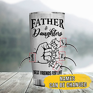Wassmin Dad Gifts From Daughter Personalized Father Daughter Best Friends Tumbler Cup 20oz 30oz Dads Stainless Steel Insulated Coffee Tumblers Travel Mug Fathers Day Birthday Christmas Presents