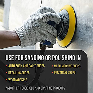 TCP Global 5" DA Polisher & Sander Pad - Hook & Loop Face - Random Orbital Backing Plate