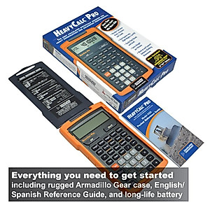 Calculated Industries 4325 HeavyCalc Pro Feet-Inch, Tenths, Yards and Metric Construction Math Calculator Tool for Engineers, Estimators, Excavators, Highway Contractors and Heavy Equipment Operators