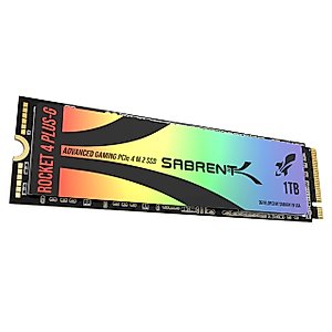 SABRENT Rocket 4 Plus-G 1TB Advanced Gaming M.2 PCIe NVMe SSD, up to 7GBps (SB-RKTG-1TB)