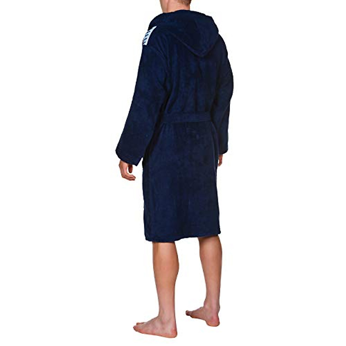 ARENA Unisex Core Soft Robe Bathrobe, Navy/White, X-Small