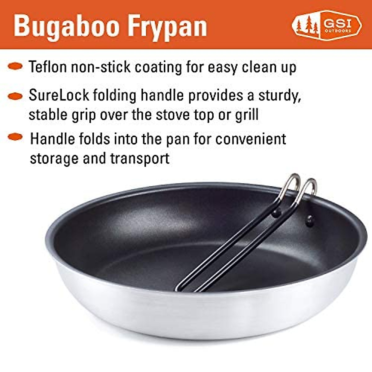 GSI Outdoors Bugaboo 10" Aluminum Non-Stick Fry Pan for Camping, Home, Backpacking at The Cabin